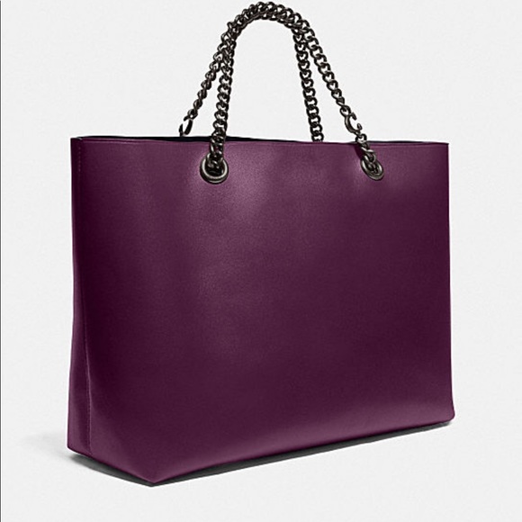 Coach | Bags | Coach Boysenberry Chain Central Tote | Poshmark